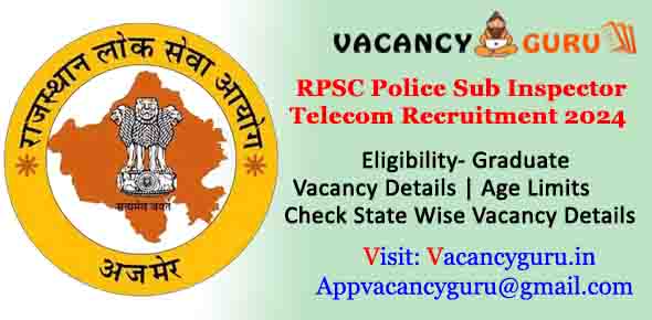 RPSC Police Sub Inspector Recruitment 2024 For 98 Post RPSC Best Vacancy